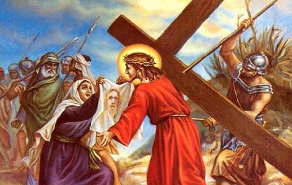 6ª Estación del Viacrucis: La Verónica limpia el rostro de Jesús ...